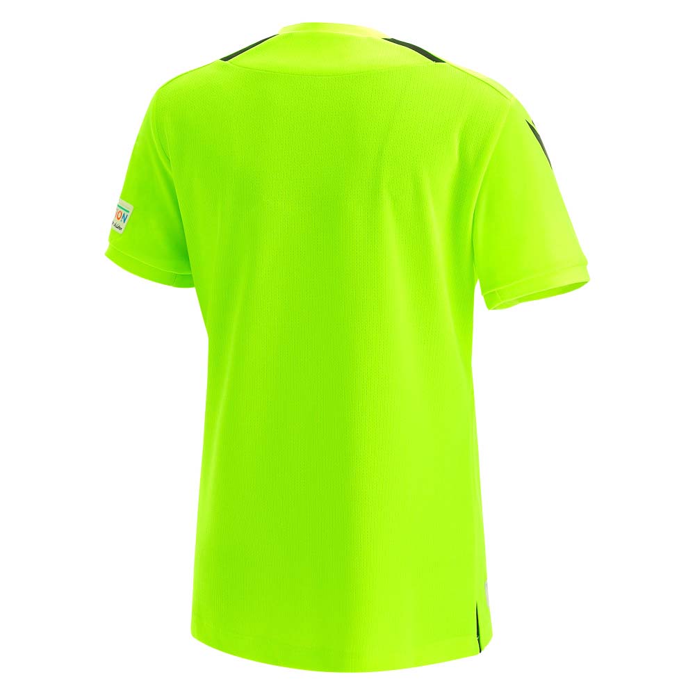 Uefa 2021 referee woman neon yellow shirt Short Sleeve